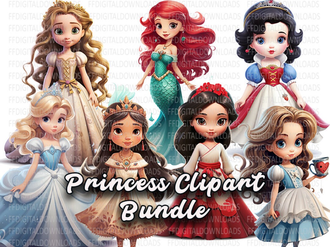 Princess PNG, 7 High-quality Pngs, Little Princess Clipart, Watercolor ...