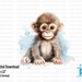 Baby Affe Clipart, Affe PNG, Baby Affe PNG, Aquarell Affe PNG, Affe ...
