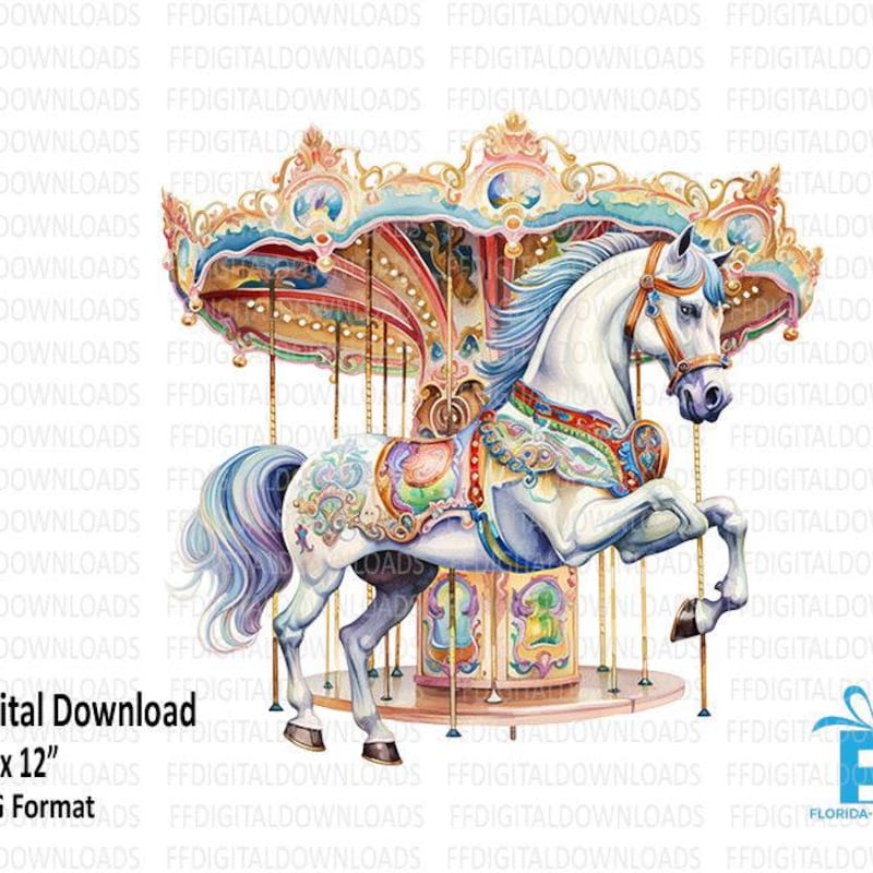 Carousel Horse Art - Etsy