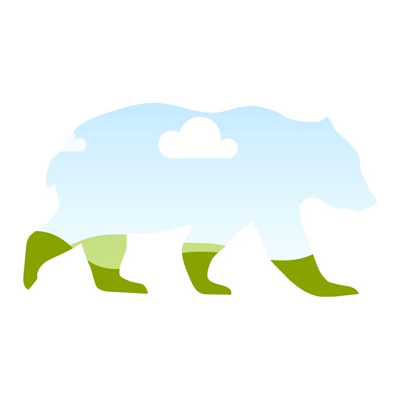 Bear Clipart, Bear Canva Frame, Drag and Drop Editable Canva Template ...