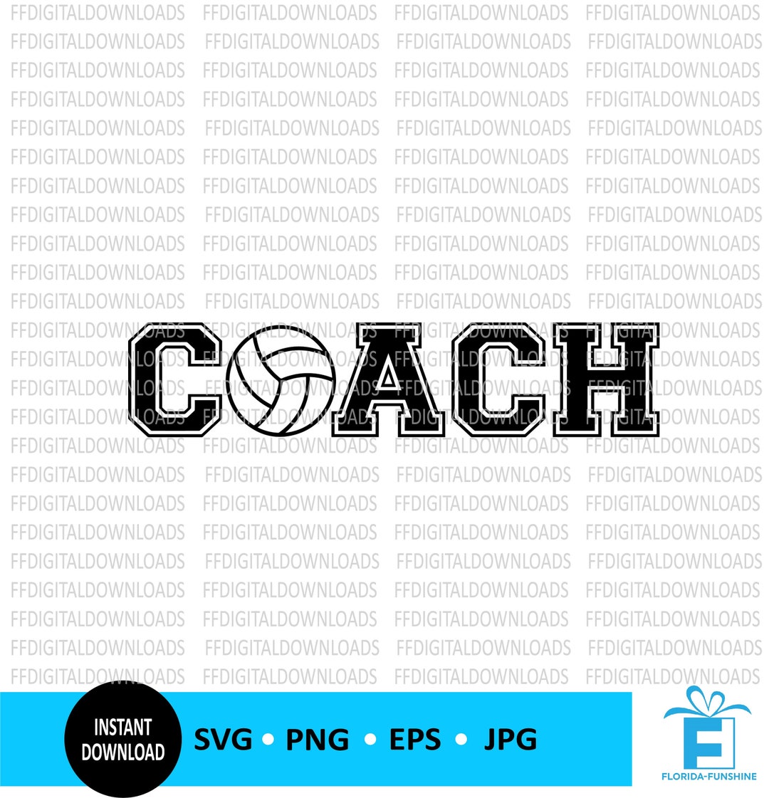 Volleyball Coach SVG Coach SVG Volleyball Coach PNG Coach - Etsy
