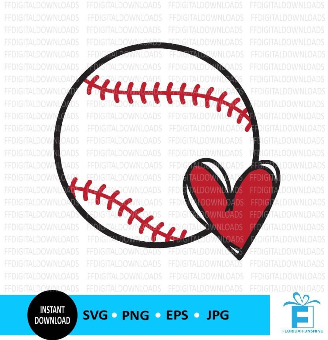 Baseball With Heart Svg, Baseball T-shirt, Baseball Mom Shirt Design ...