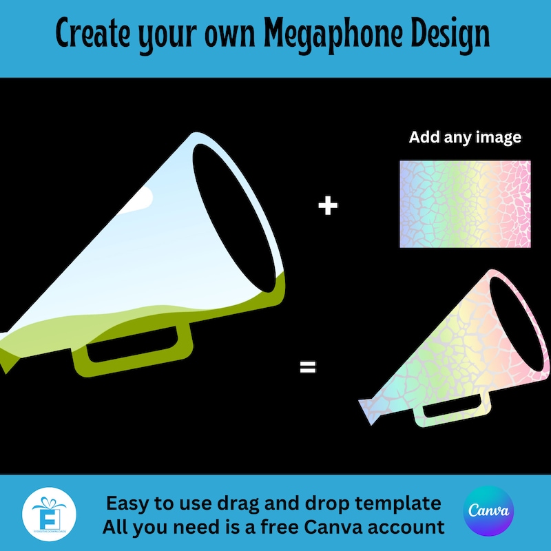 Megaphone Template - Etsy