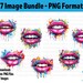 Lips Clipart, 7 High-quality Pngs, Watercolor Lips PNG, Colorful Lips ...