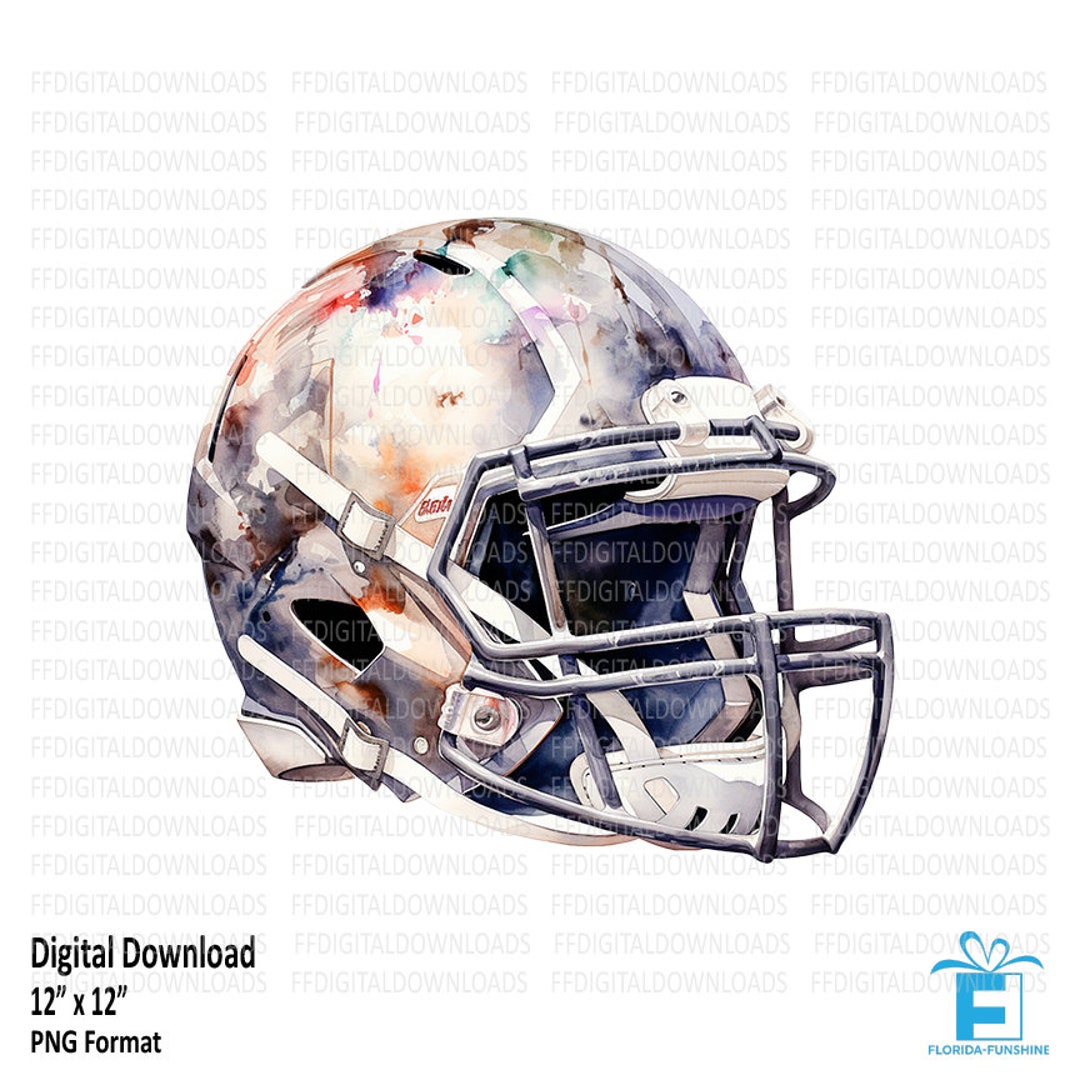Football Helmet Clipart, Football Helmet PNG, Watercolor Football ...
