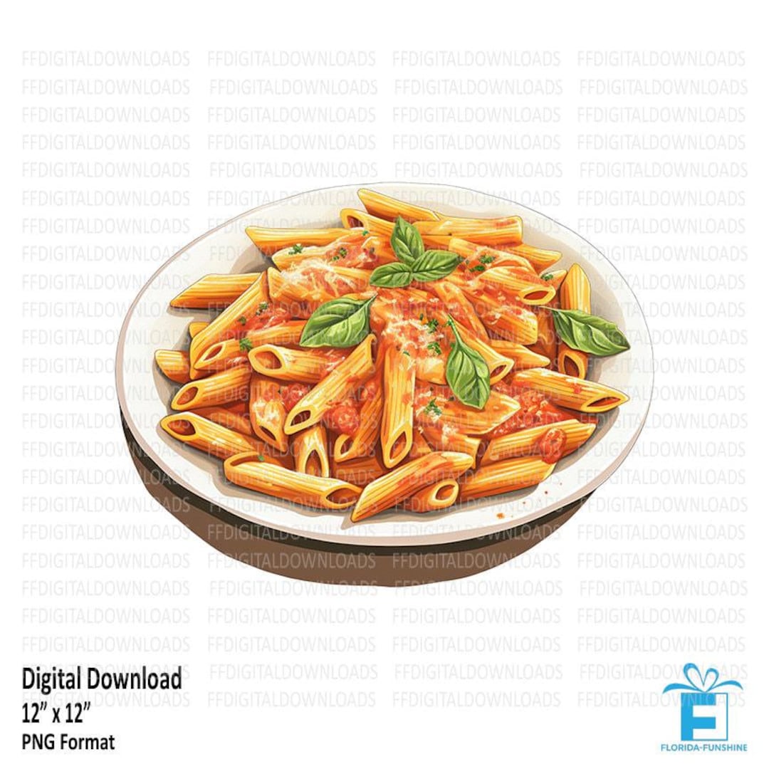 Penne With Vodka Sauce Clipart, Penne Vodka Sauce PNG, Italian Food ...