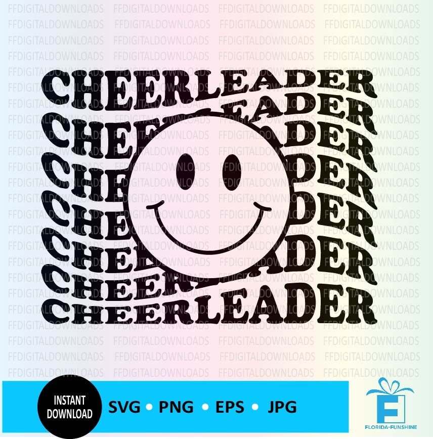 Cheerleader SVG Cheerleader PNG Stacked Cheerleader With - Etsy