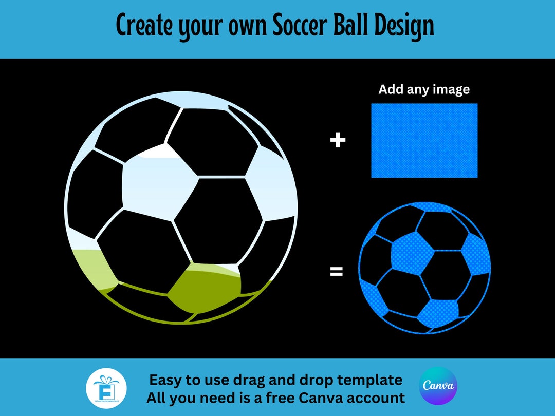 Soccer Ball Clipart, Soccer Ball Png, Soccer Ball Canva Frame, Drag and ...