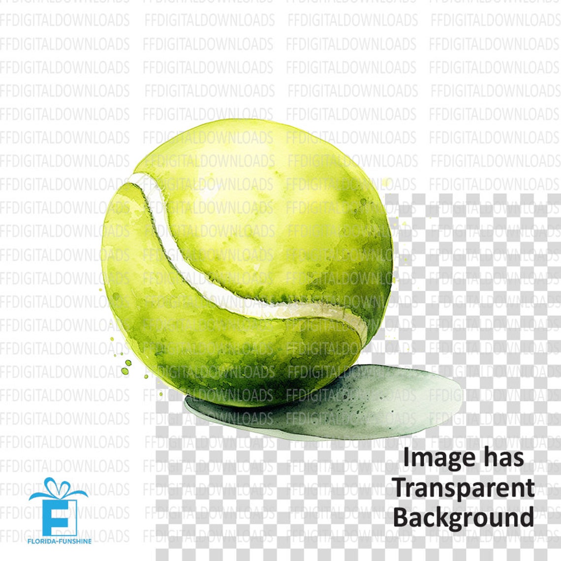 Tennis Ball Clipart, Tennis Ball PNG, Watercolor Tennis Ball, Tennis ...