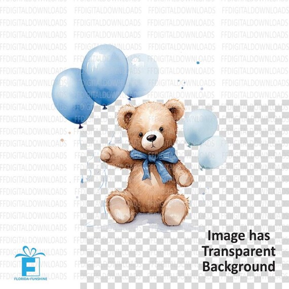 Clip Art Orsetto Blu Palloncini Mylar È Un Bimbo Orsetto (18”)