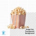 Popcorn Clipart, Popcorn PNG, Watercolor Popcorn, Popcorn Digital ...