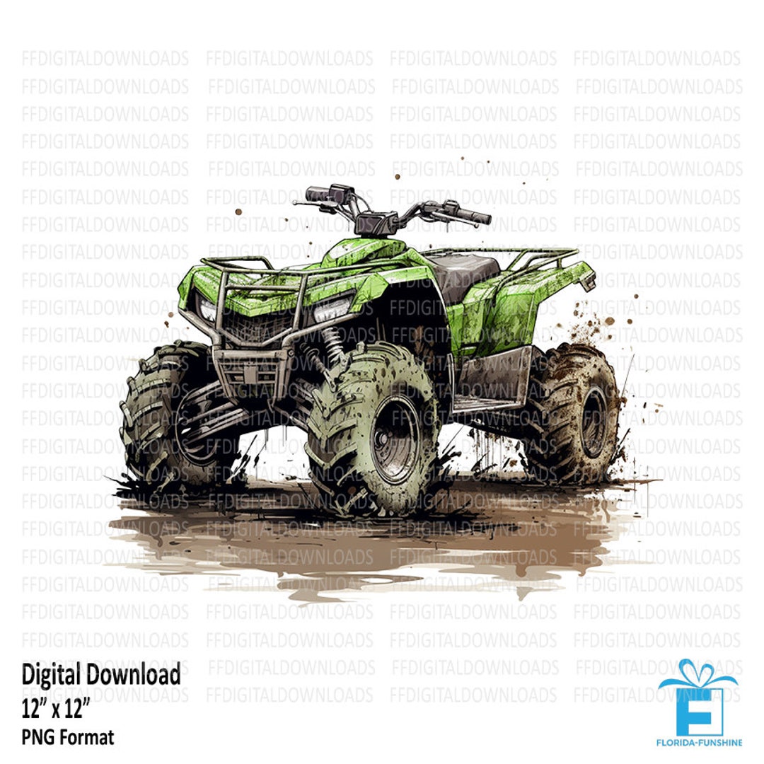 Green ATV Clipart, ATV Clipart, Green ATV Png, Atv Graphic Design, All ...