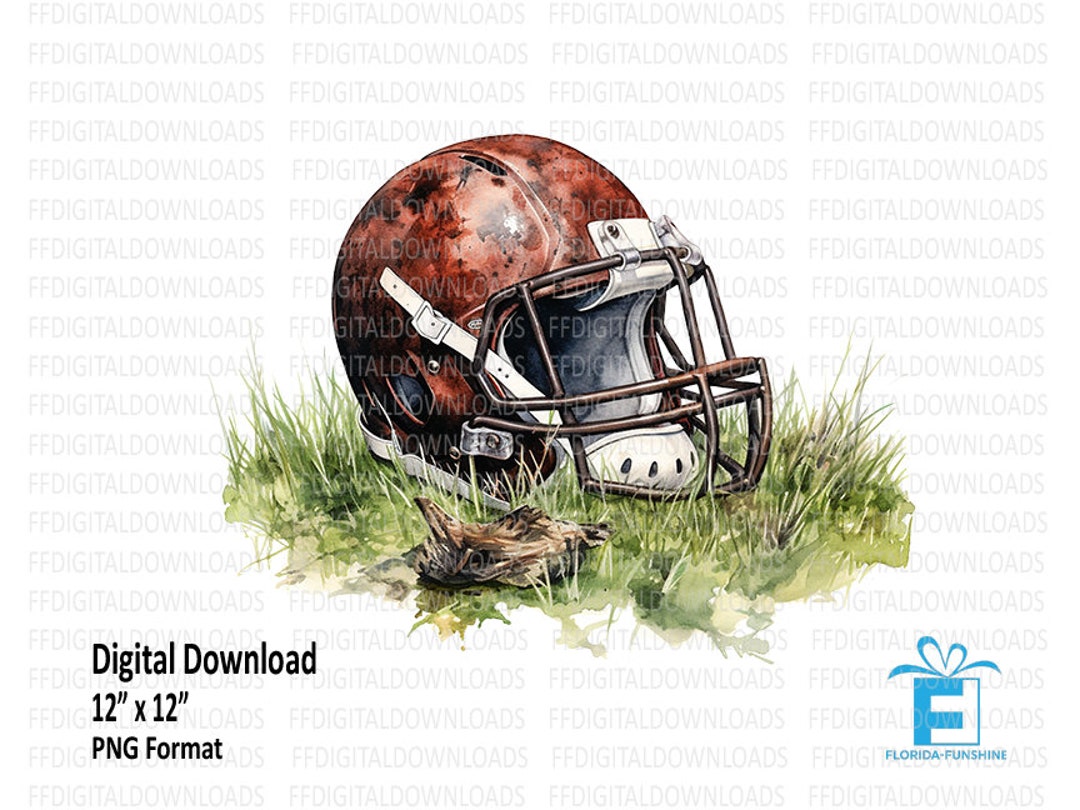 Football Helmet Clipart, Football Helmet PNG, Watercolor Football ...