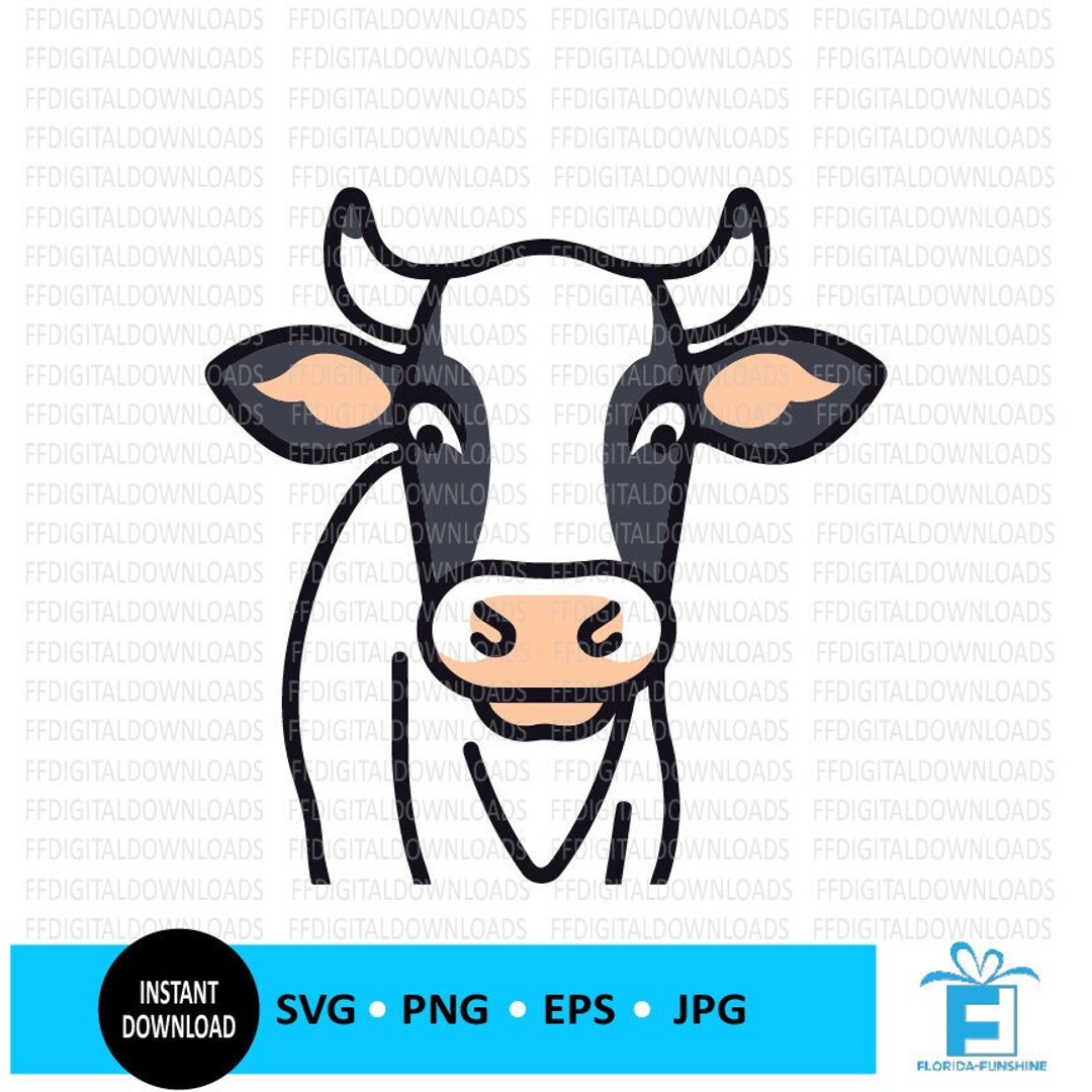 Cow SVG Cow PNG Cow Clipart Layered SVG Cow Graphic - Etsy