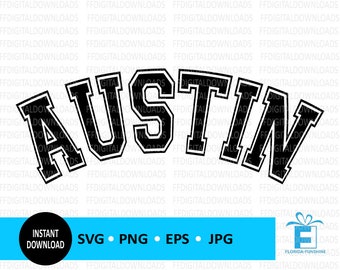 Retro Austin Svg Austin Texas Silhouette SVG Cut File PNG - Etsy