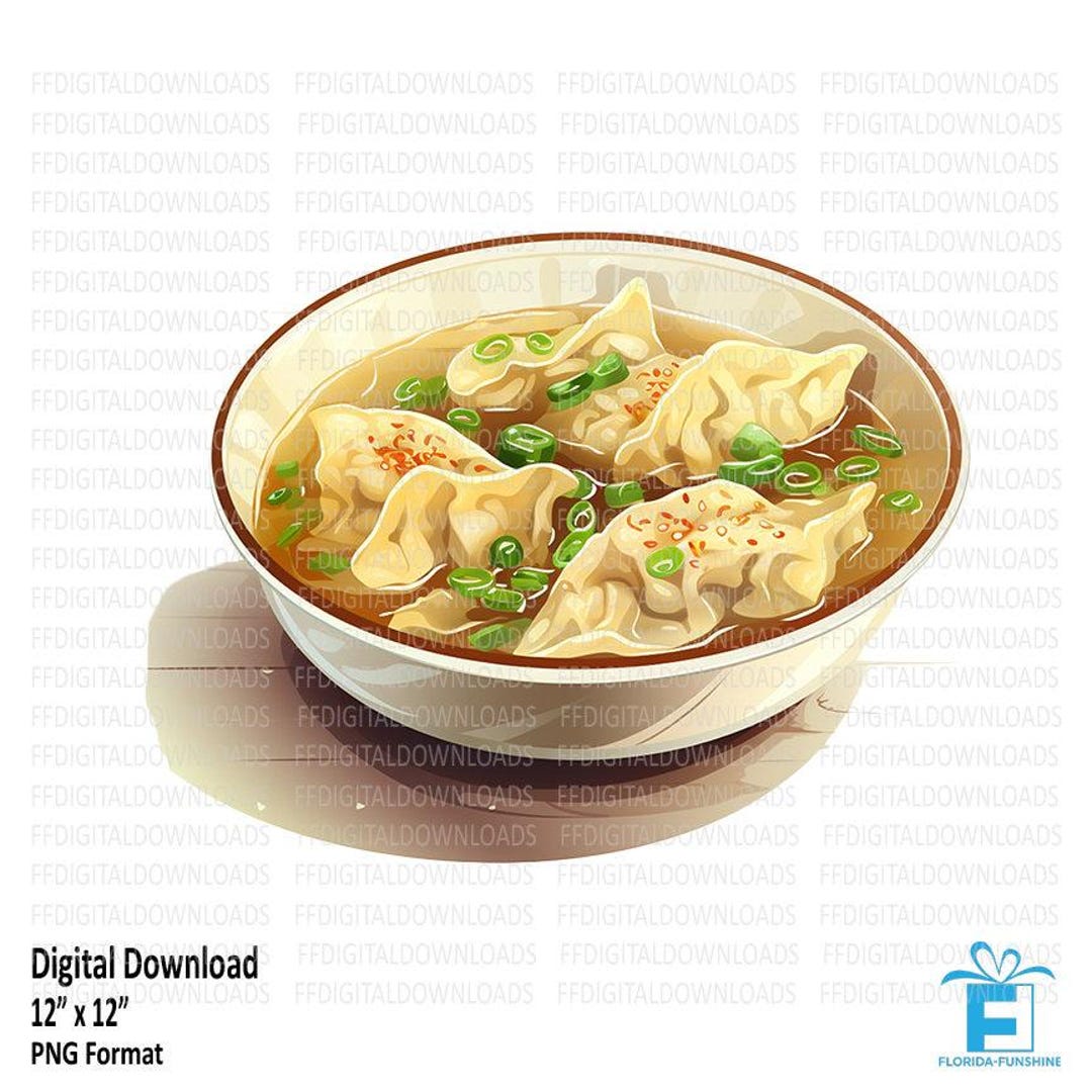 Wonton Soup Clipart, Wonton Soup PNG, Chinese Food Clipart, Wonton Soup ...