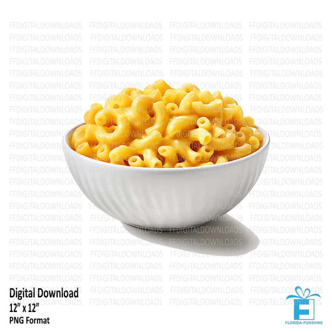 Mac and Cheese Clipart, Mac and Cheese PNG, Mac N Cheese, Bowl of Mac ...