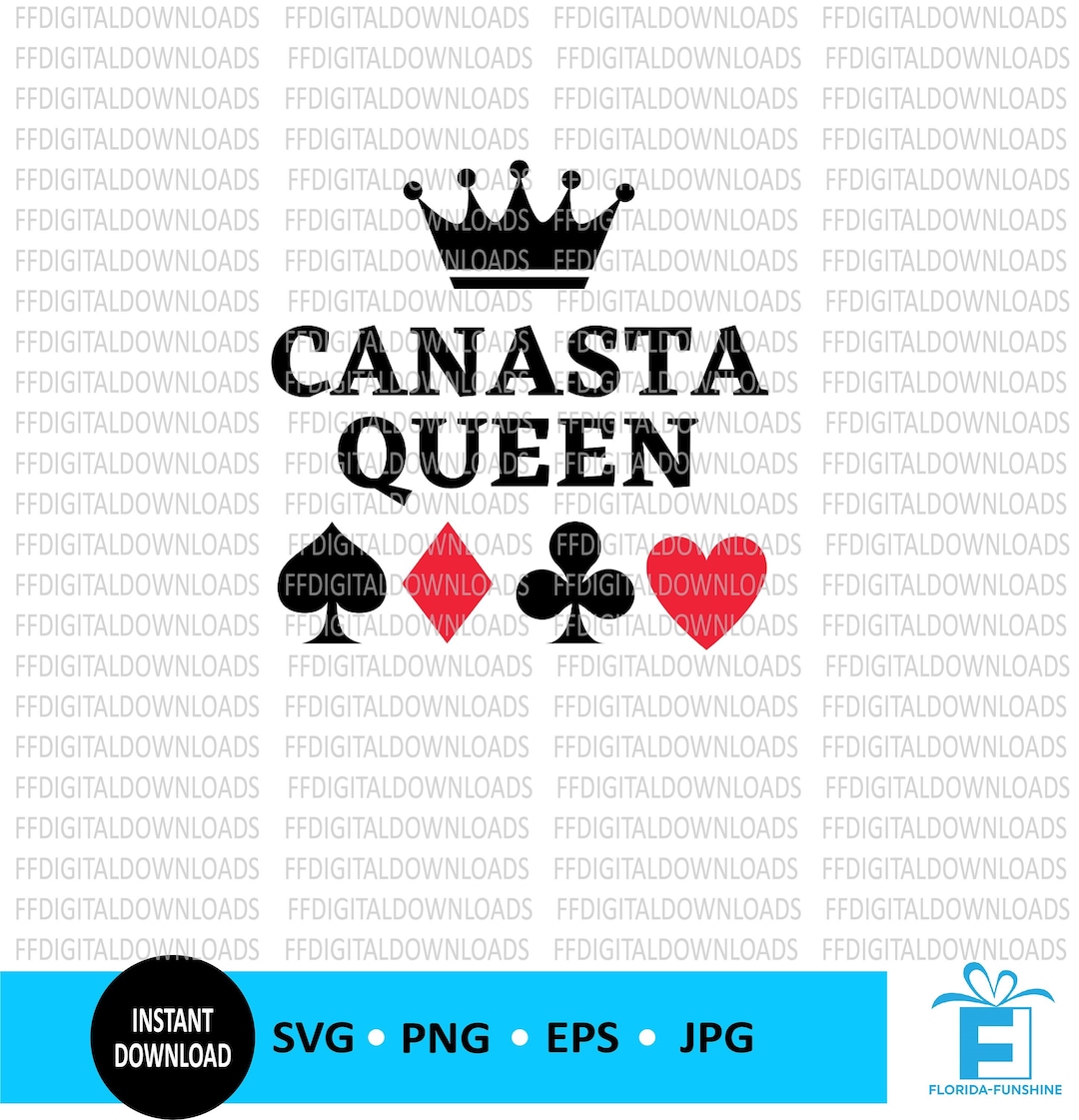 Canasta SVG canasta PNG Canasta Queen Svg Instant - Etsy