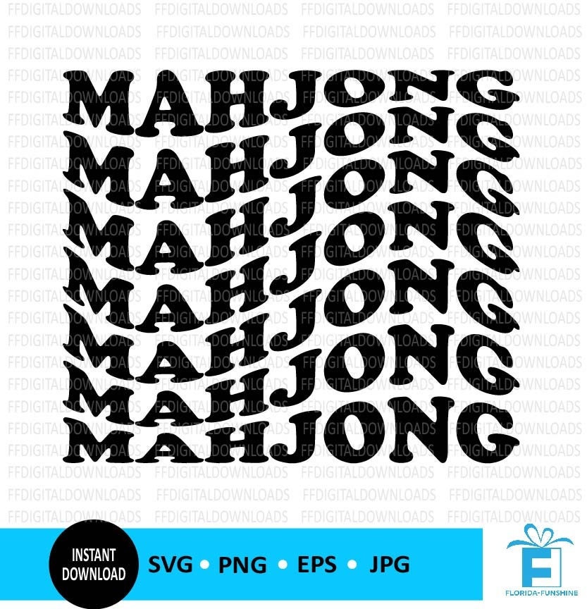 Mahjong Svg, Mahjong Png, Mahjong Wavy Stacked, Mahjong Gift, Mahjong ...
