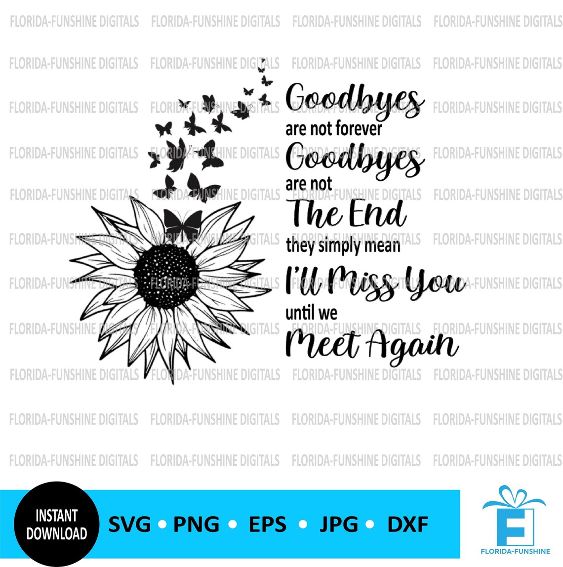 Memorial SVG Sunflower Memorial PNG in Loving Memory SVG - Etsy