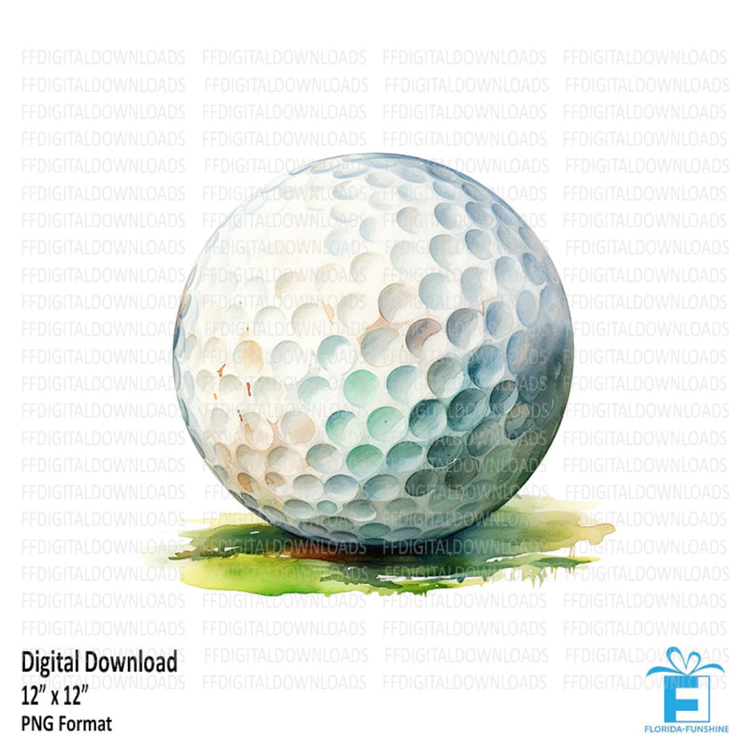 Golf Ball Clipart, Golf Ball PNG, Watercolor Golf Ball , Golf Ball ...