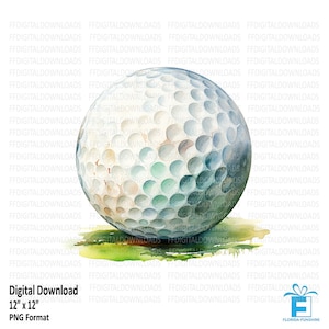 Golf Ball Clipart, Golf Ball PNG, Watercolor Golf Ball , Golf Ball ...