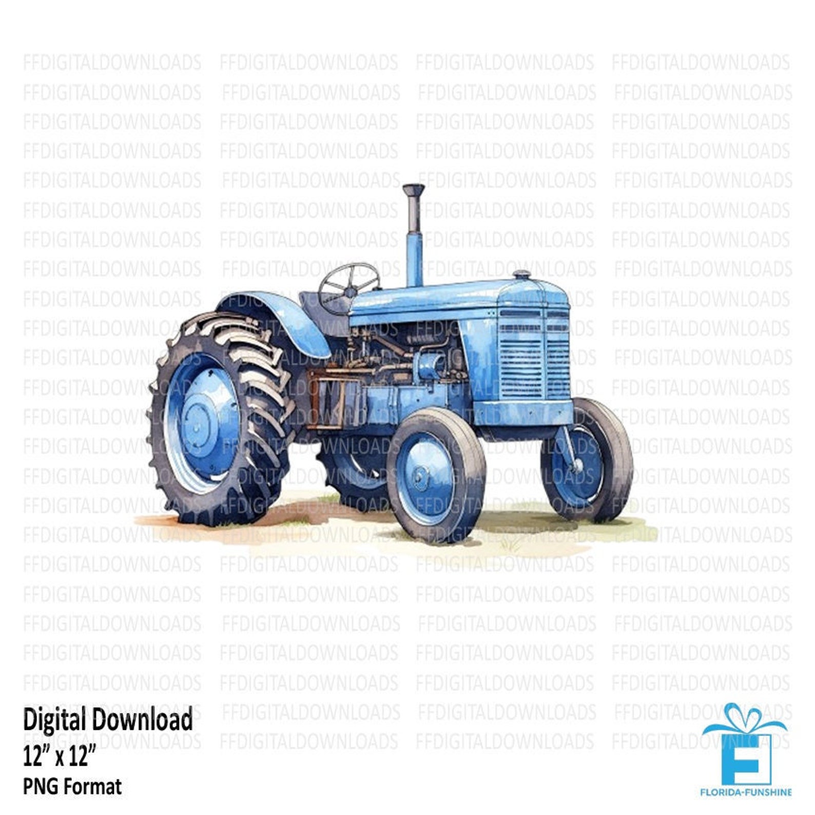 Blue Farm Tractor PNG, Farm Tractor Clipart, Old Fashioned Farm Tractor ...