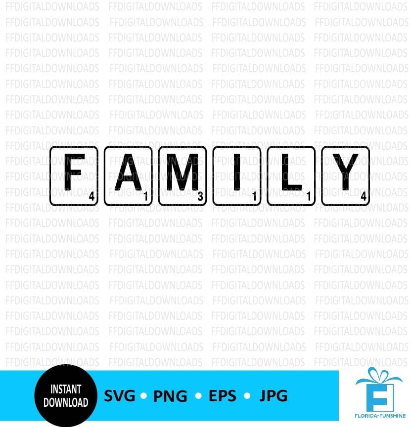Family SVG Family Scrabble Tiles svg Family PNG Jpg - Etsy México