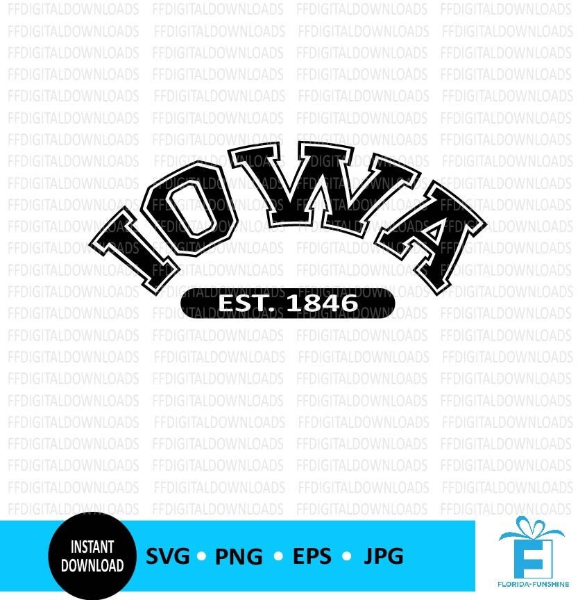 Iowa SVG Iowa PNG Iowa Shirt Design Idaho Gift Iowa Est - Etsy