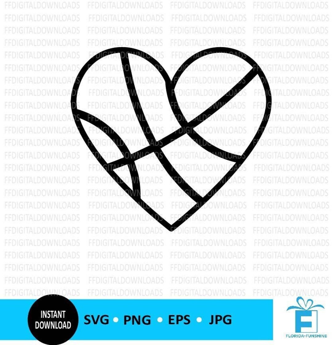 Basketball Svg - Heart Shaped Basketball SVG - Heart Basketball Clip ...