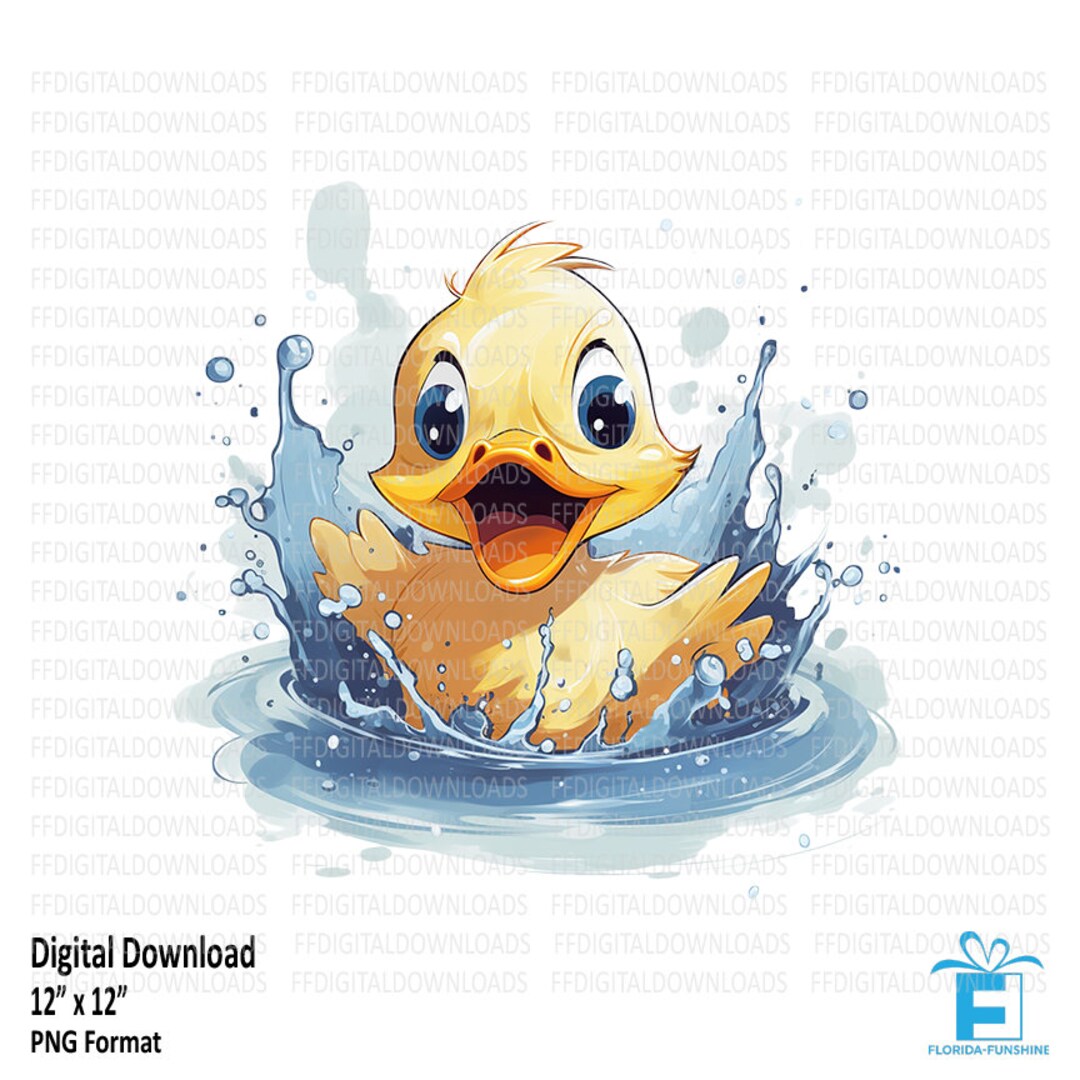 Duck Clipart, Duck Png, Watercolor Duck, Duck Digital Clipart, Cartoon ...