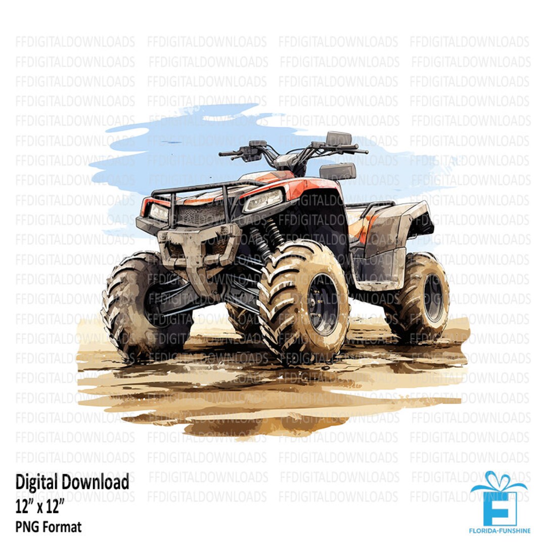 ATV Clipart, ATV Clipart, Watercolor ATV Png, Atv Graphic Design, All ...