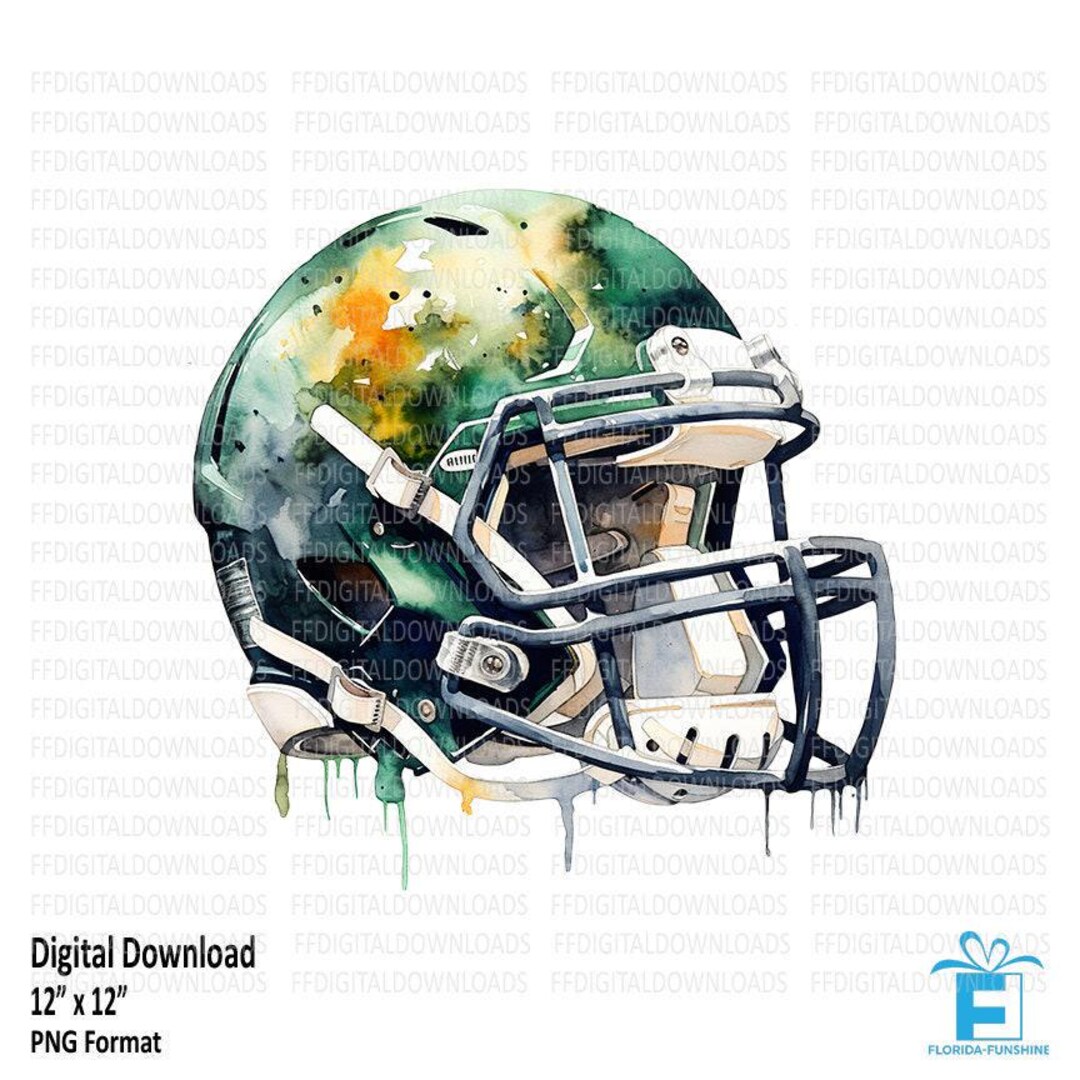 Football Helmet Clipart, Football Helmet PNG, Watercolor Football ...