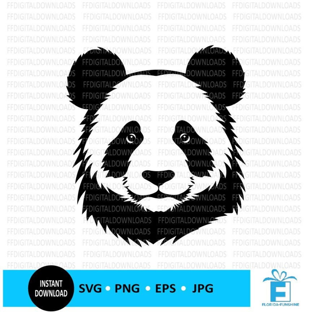Panda SVG Panda PNG Panda Clipart Panda Head Panda Bear - Etsy España