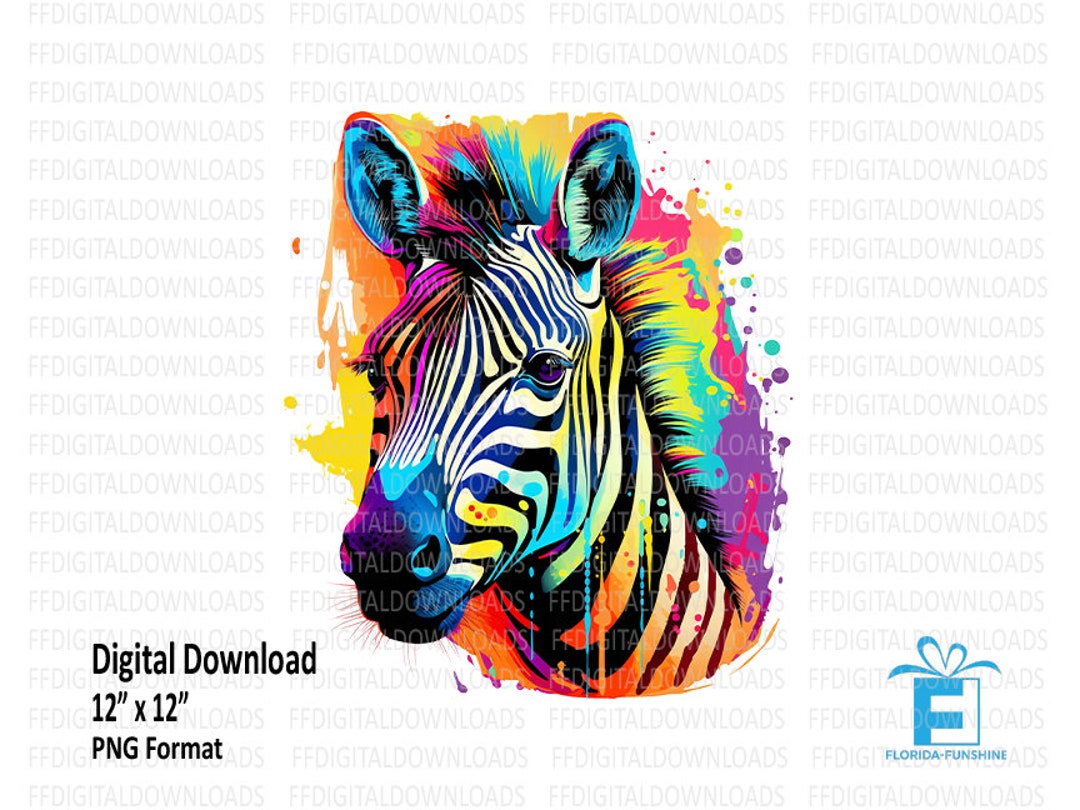 Zebra Clipart, Psychedelic Zebra, Colorful Zebra Png, Zebra Png ...