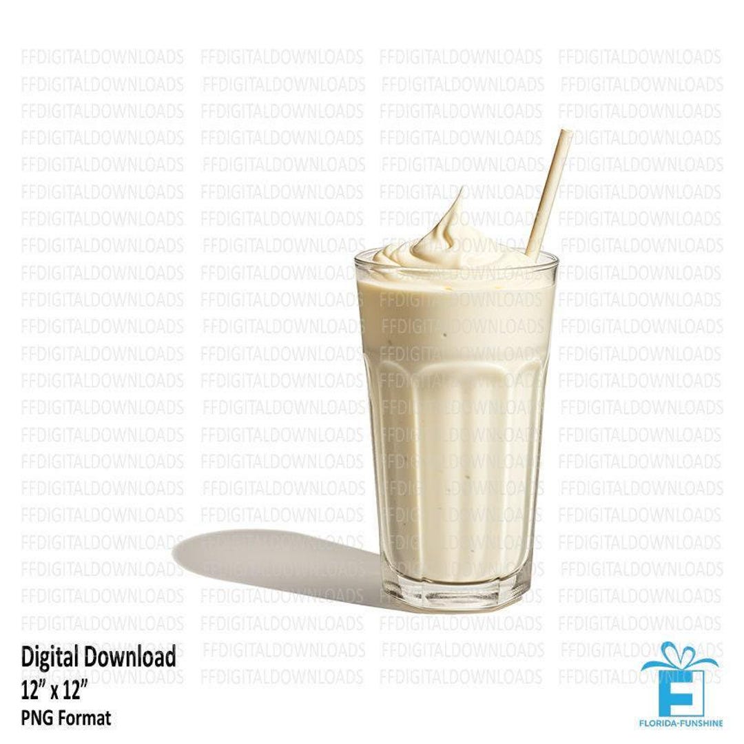 Vanilla Milkshake Clipart, Vanilla Milkshake Png, Milkshake Digital ...