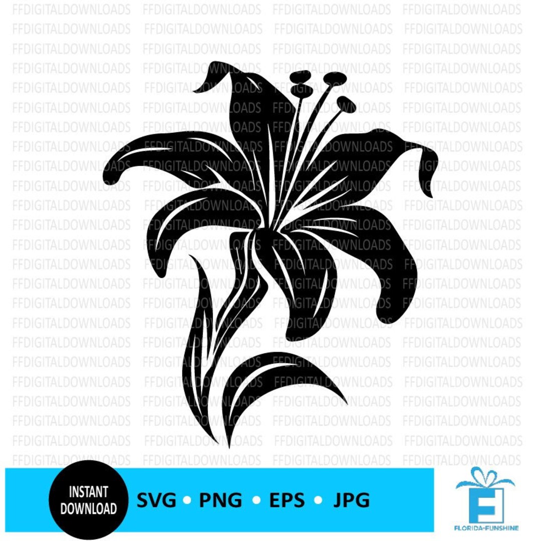 Lily SVG, Lily PNG, Lily Flower Clipart, Lily Flower Design, Lily ...