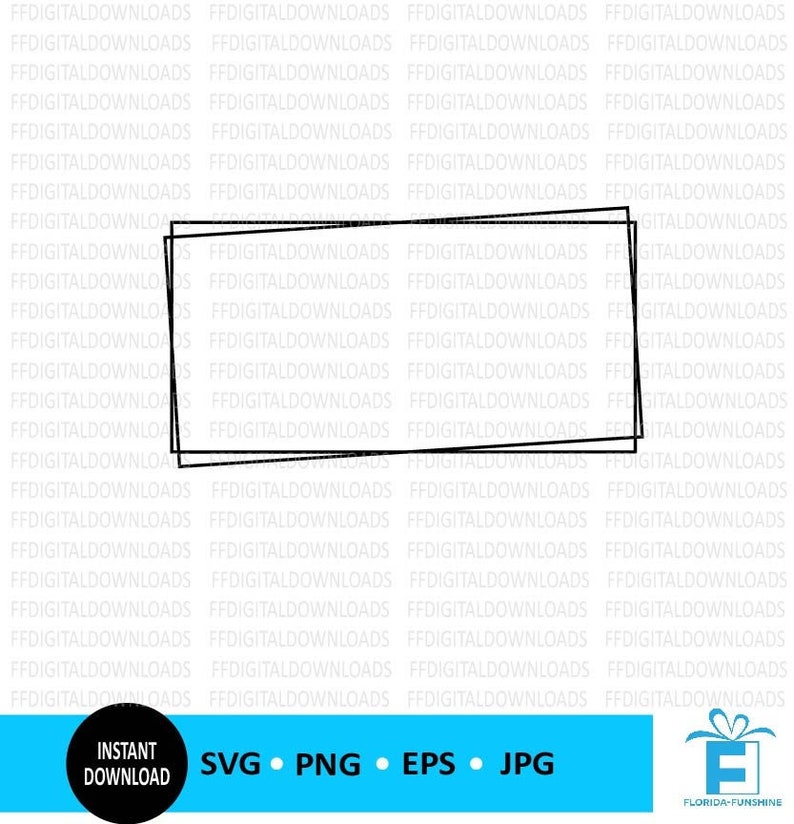 Double Rectangle SVG Rectangle Frame SVG Digital Download - Etsy