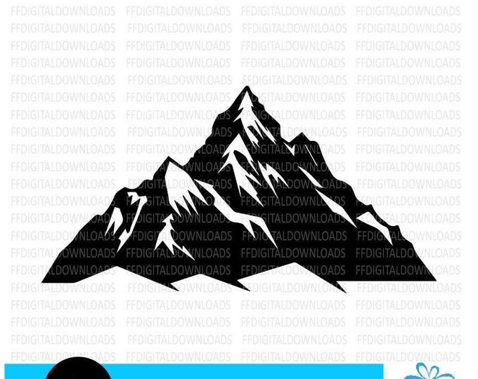 Berg SVG, Berge Clipart, Berg Cut Files, Berg Silhouette, Bergkette SVG ...
