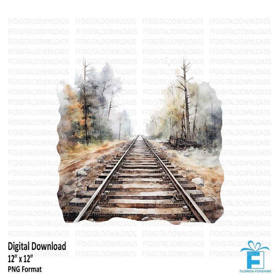 Train Tracks Clipart, Train Tracks PNG, Railroad Tracks Clipart, Train ...