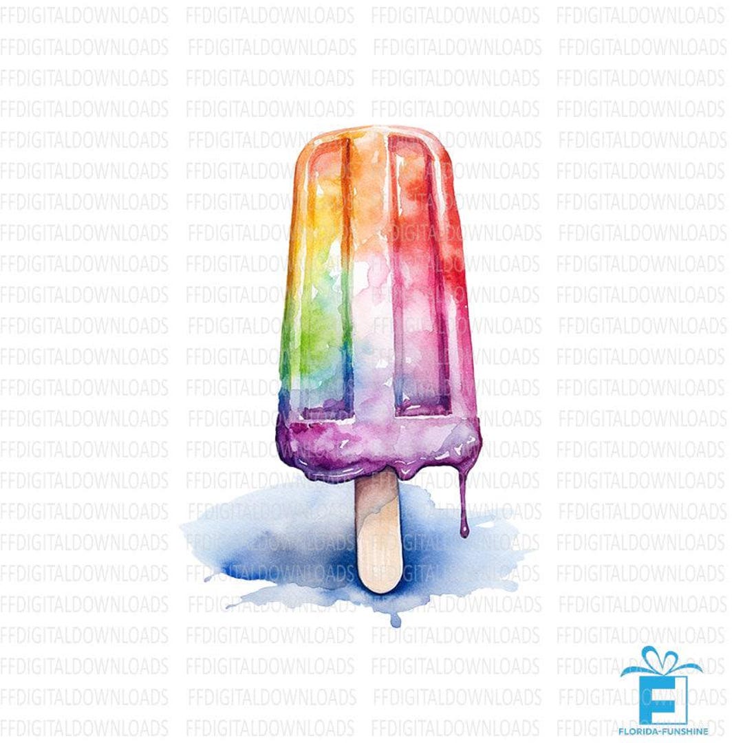 Watercolor Ice Pop Clipart Bundle, Colorful Pngs (digital Download) - Etsy