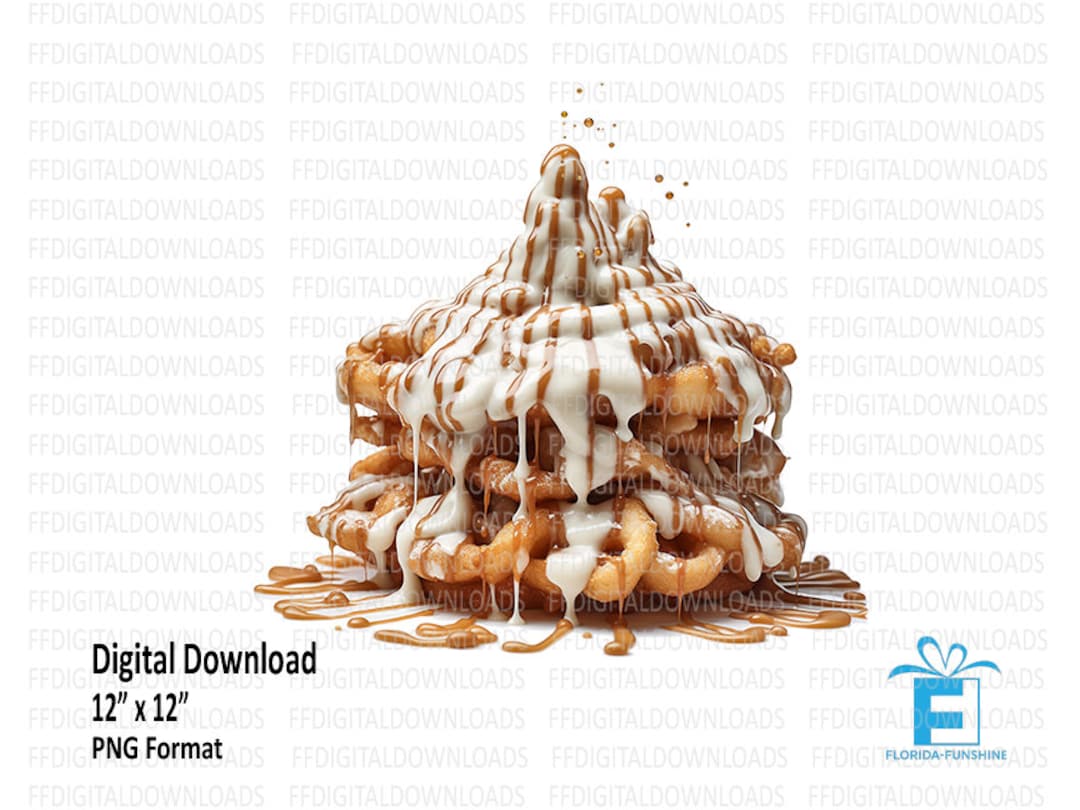 Funnel Cake Clipart Funnel Cake PNG Watercolor Funnel Cake - Etsy