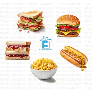 Food PNG Bundle, 20 Food Clipart Images, Digital Clipart, Food Clipart ...