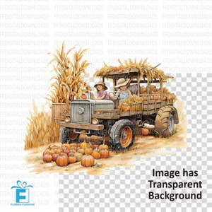 Hayride Clipart, Hayride Png, Watercolor Hayride, Hayrack Ride Png ...