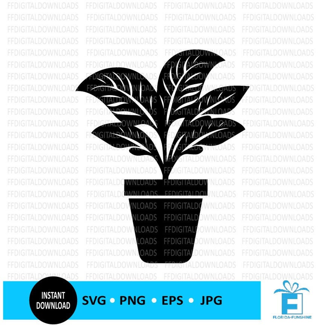 Plant SVG Plant PNG Plant Clipart Potted Plant Svg Plant - Etsy