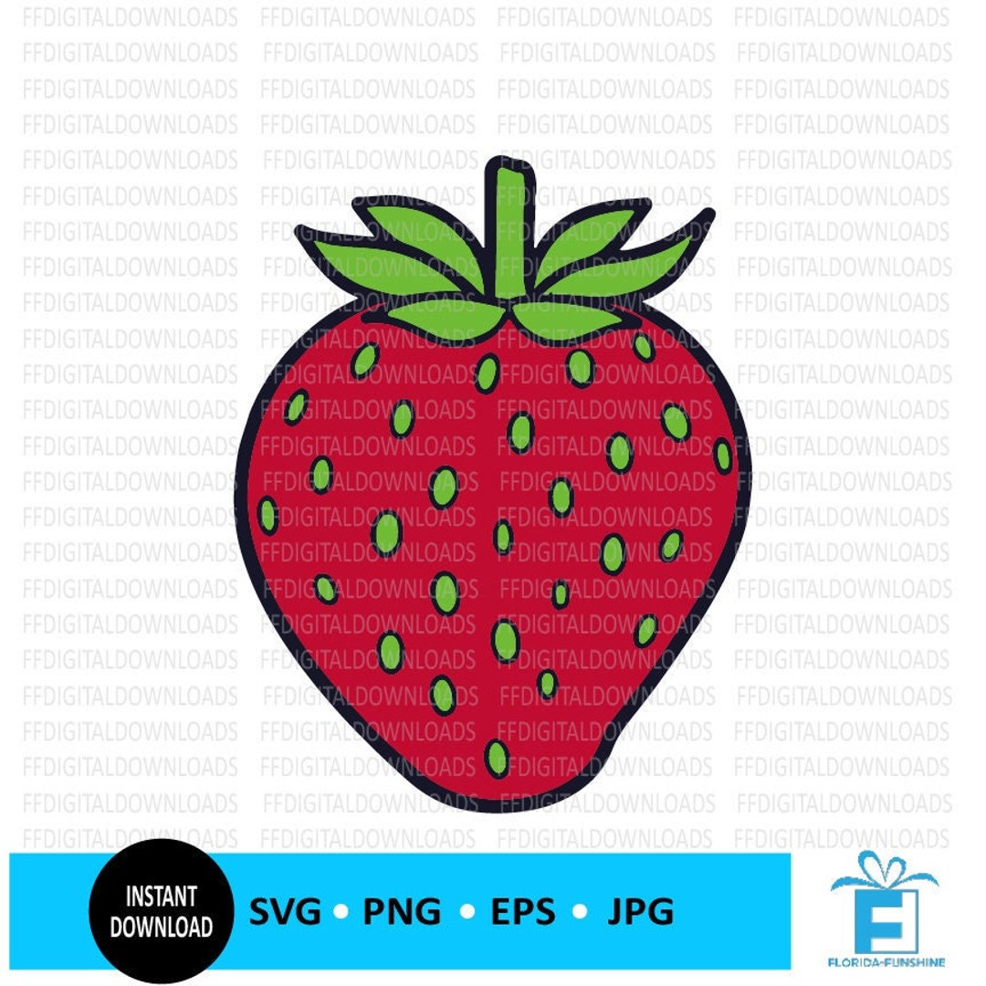 Fresa SVG Fresa PNG Imágenes Prediseñadas de Fresa Silueta - Etsy México