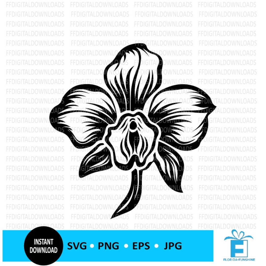 Orchid SVG, Flower Svg, Orchid PNG, Orchid Clipart, Orchid Vector ...