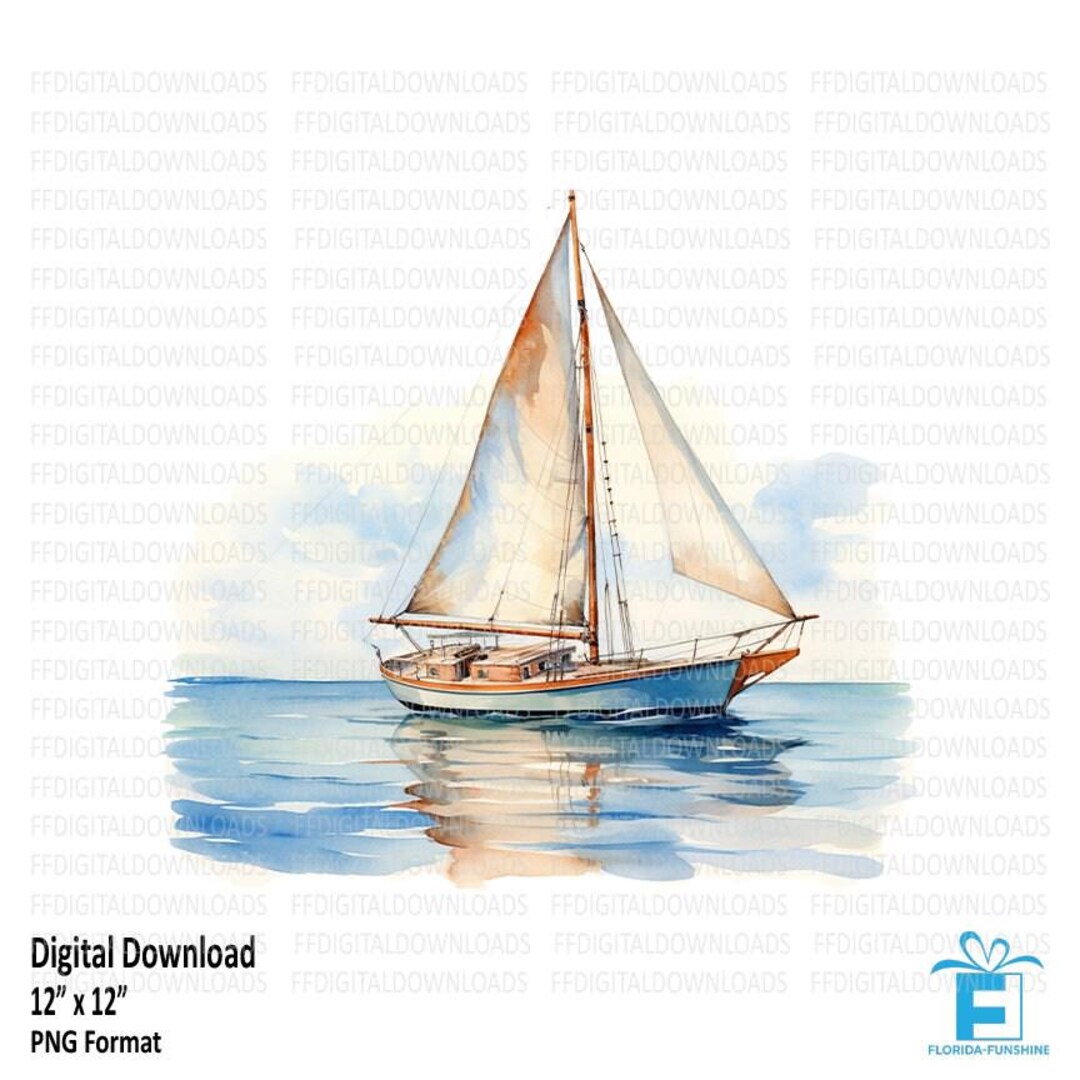 Sailboat PNG, Sailboat Clipart, Watercolor Sailboat Png, Sailboat Image ...
