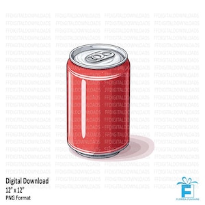 Soda Can Clipart, Soda Can Png, Soda Can, Soda Can Digital Clipart, Beer Can Image, Can ...