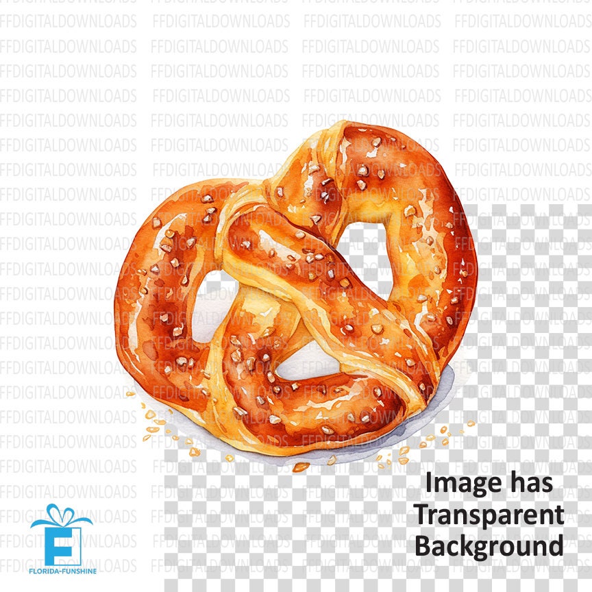Pretzel Clipart Pretzel PNG Watercolor Pretzel Pretzel - Etsy